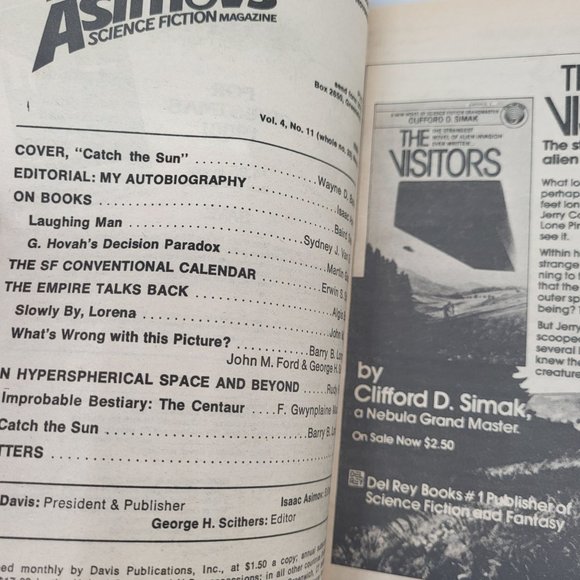 Asimovs Science Fiction Magazine | Other | Vintage Asimovs Science ...